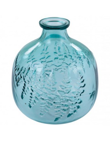 Vase en verre bleu